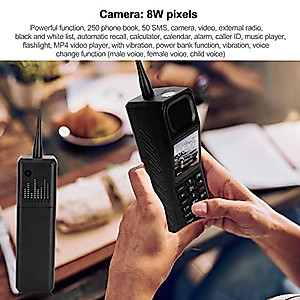 Diyeeni Classic Old Mobile Phone, 1.54in Screen Retro Mobile Phone, 2G Cell Phone for Elderly, 4800mAh Battery, Dual Card Dual Standby, Support Radio, Bluetooth, Vibration, Flashlight(Black)