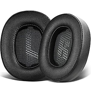 SOULWIT Professional Replacement Ear Pads for JBL Live 500BT/Live 500 BT Around-Ear Wireless Headphone, Earpads Cushions with Softer Protein Leather, Noise Isolation Foam - Black