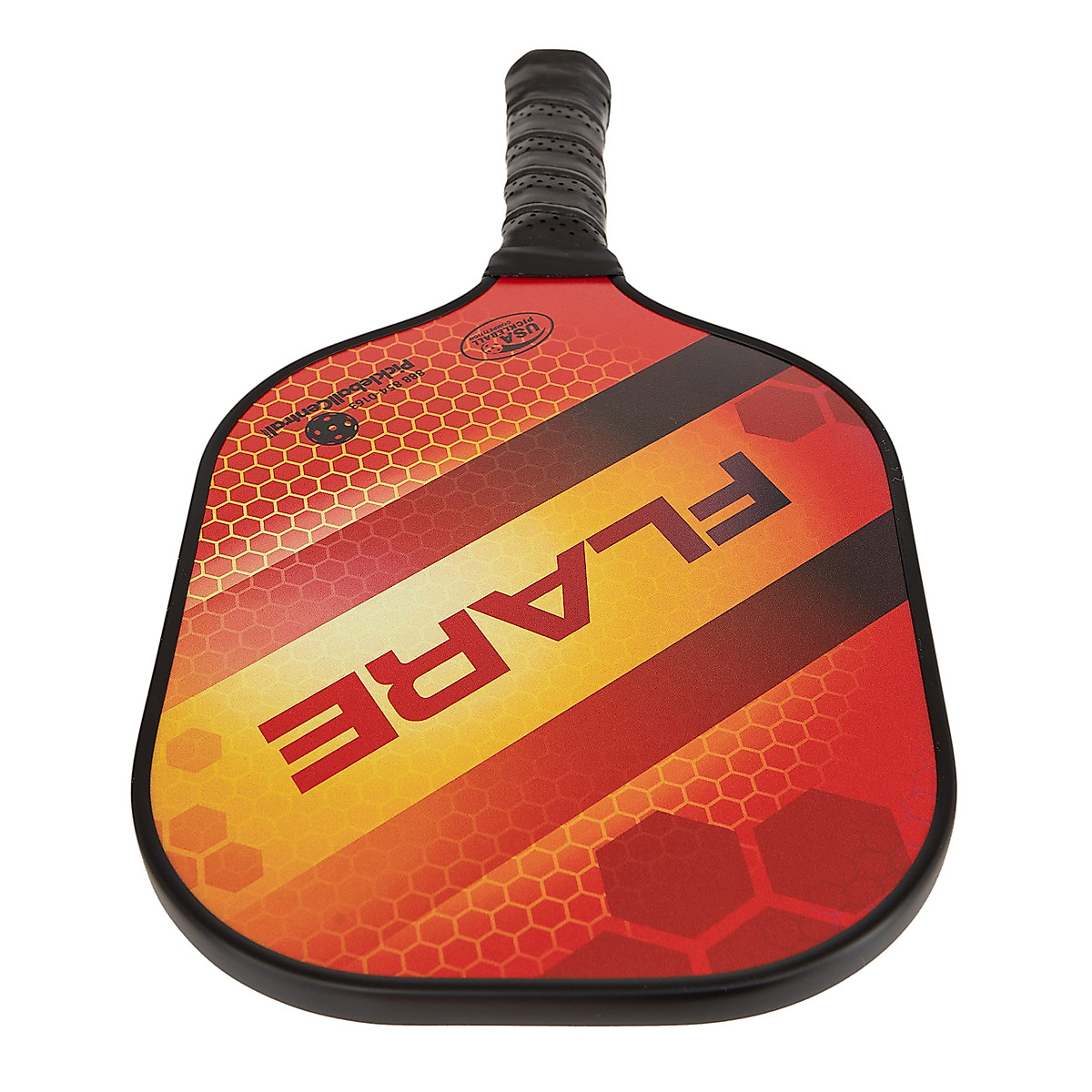 Rally Flare Graphite Pickleball Paddle | Polymer Honeycomb Core, Graphite Hybrid Composite Face | Lightweight | Paddle Cover Included (2-Pack Blue/Red)