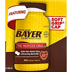 Bayer 325 mg Coated Tablets (500 Count)