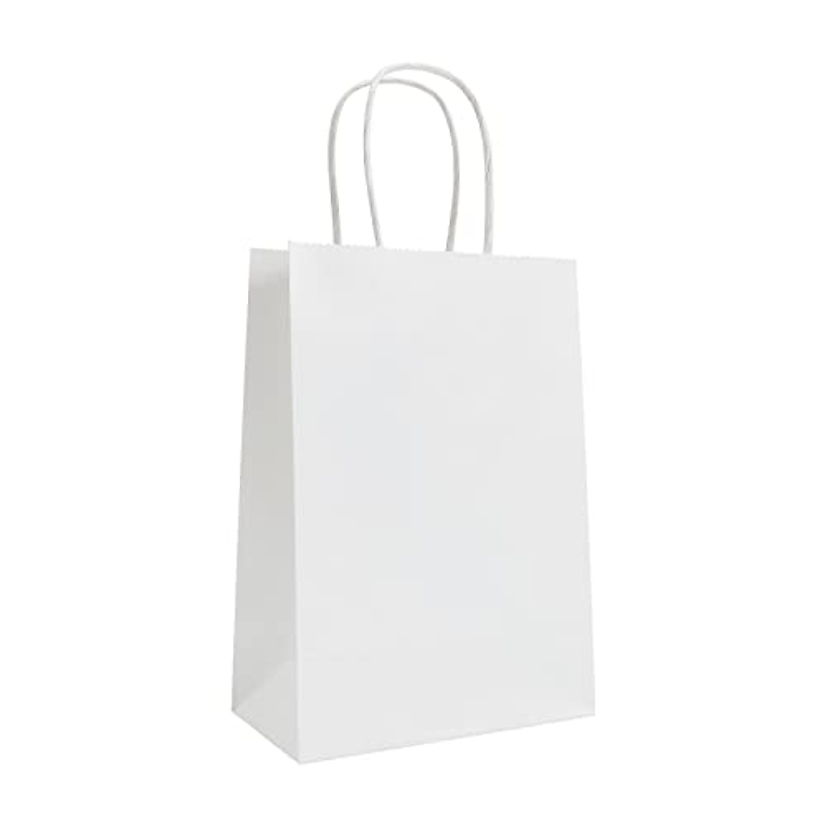 GARROS White Kraft Paper Bag 5.8x3x8.3, Gift Bags,Kraft Bags With Handles,Halloween Bags, Chrismas Bags,Paper Shopping Bags, Craft Bags, Merchandise Bags,Party bags,6 Pcs Each