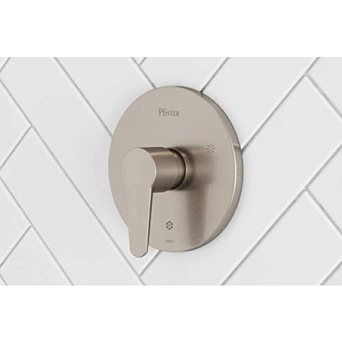 Pfister Pfirst Modern Valve Trim Only (Valve Body Sold Separately), Single Handle, 1-Hole, Brushed Nickel Finish, R89040K