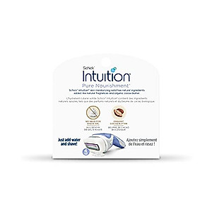 Schick Intuition Refill, Pure Nourishment Razors for Women | Intuition Razor Blades Refill with Organic Cocoa Butter, 6 Count (Pack of 1)