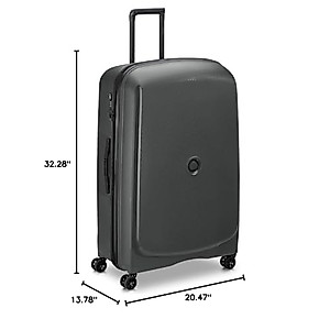 Delsey PARIS - BELMONT PLUS - Extra Large Rigid Suitcase - 82x52x35 cm - 123 liters - XL - Black, Black, 123 l
