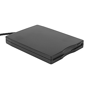 Ticarus USB Floppy Drive 3.5inch USB External Floppy Disk Drive Portable 1.44 MB FDD USB Drive Plug and Play for PC Windows98SE Windows XP Vista Black