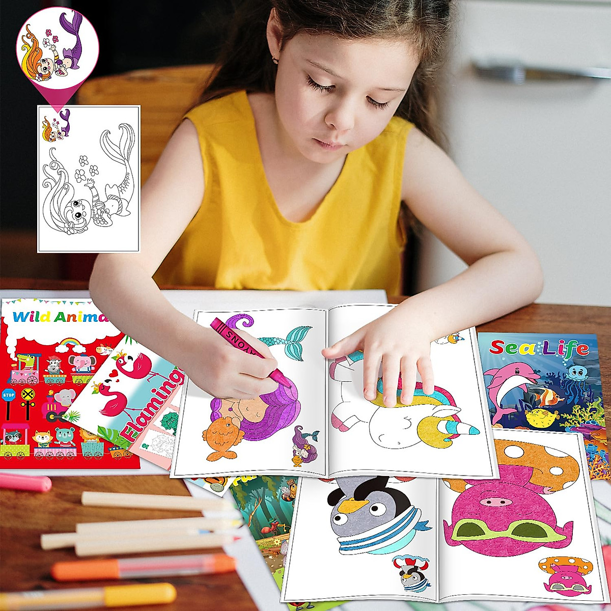 Kalysky 15Pack Bulk Coloring Books (5.9 * 8.5 inch) for Kids Ages 2-4 4-8, Kids Party Favors Carnival Prizes Goodie Bag Stuffer,Classroom Activity Supplies,Activity Books for Kids