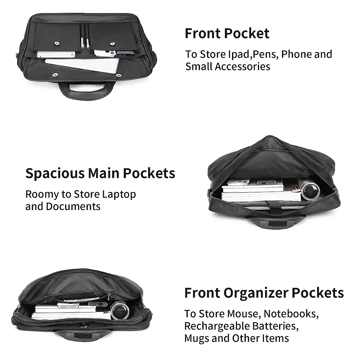 Men's Messenger Bag,Laptop Briefcase Crossbody Bags for Women Men Work Bag Business Bag Office Bag Computer Bag Satchel Fits 17.3 Inches Laptop