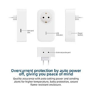 UBiBot Smart Plug WiFi Remote Control Outlet Alexa & IFTTT, Energy Monitoring and Timer Function, No HUB Required, Delayed Switch Supports External Temperature Probe (SP1 WiFi & SIM)