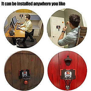 GYSH Indoors Office Desktop Mini Basketball Hoop,Smallest Foam Basketball and Hoop Stands,It can be Installed on The Desk or Table,Basketball Game,Desk Toys for Office for Adults(black2)