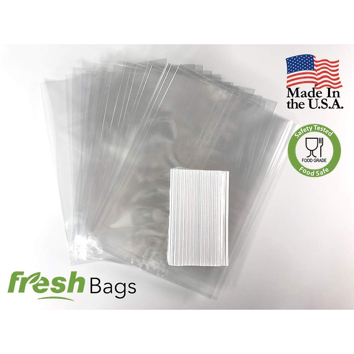 100 Clear Treat & Favor Bags | Ties Included | Great For Cake Pops, Candy, Gifts, Wedding or Party Favors | Food Safe Plastic | Stronger Than Cellophane | 1.5 Mils Thickness | 5.75" x 7.75"