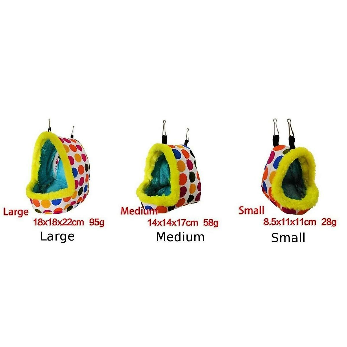 YITAQI Parrot Nest Pet Bird Nest,Warm Winter Hanging Sleeping Bag Cave Hut Parrot Toy Bird Bed Tent Hammock(L)