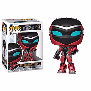 POP Marvel: Black Panther: Wakanda Forever - Ironheart MK 2 Funko Vinyl Figure (Bundled with Compatible Box Protector Case), Multicolored, 3.75 inches
