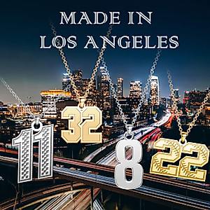 Moonlight Collections Number Necklace Personalized Jewelry Custom Number Chain 925 Sterling Silver