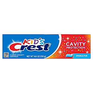 Crest Kids Cavity Protection Toothpaste, Sparkle Fun Flavor, 4.6 oz, For Ages 3+