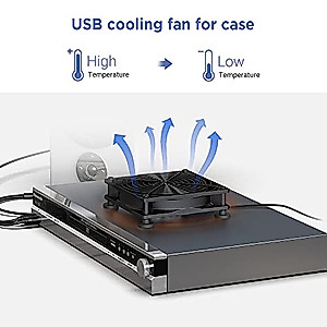 EasyAcc PC Cooling Fan PC Fan Ultra Quiet USB Fans 【120mm 1700 RPM 】 UL-Certified for Receiver DVR Playstation Xbox Computer Cabinet Cooling