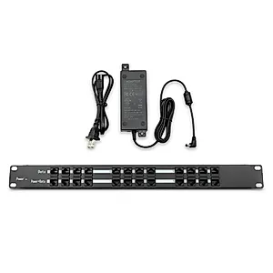PoE Texas 12 Port PoE Injector with 48v120w Power Supply - 10/100 Data - Rack Mount - Add Passive Mode B 802.3af PoE to a Non PoE Switch for VoIP, WiFi AP, IP Camera, Security & Surveillance Systems