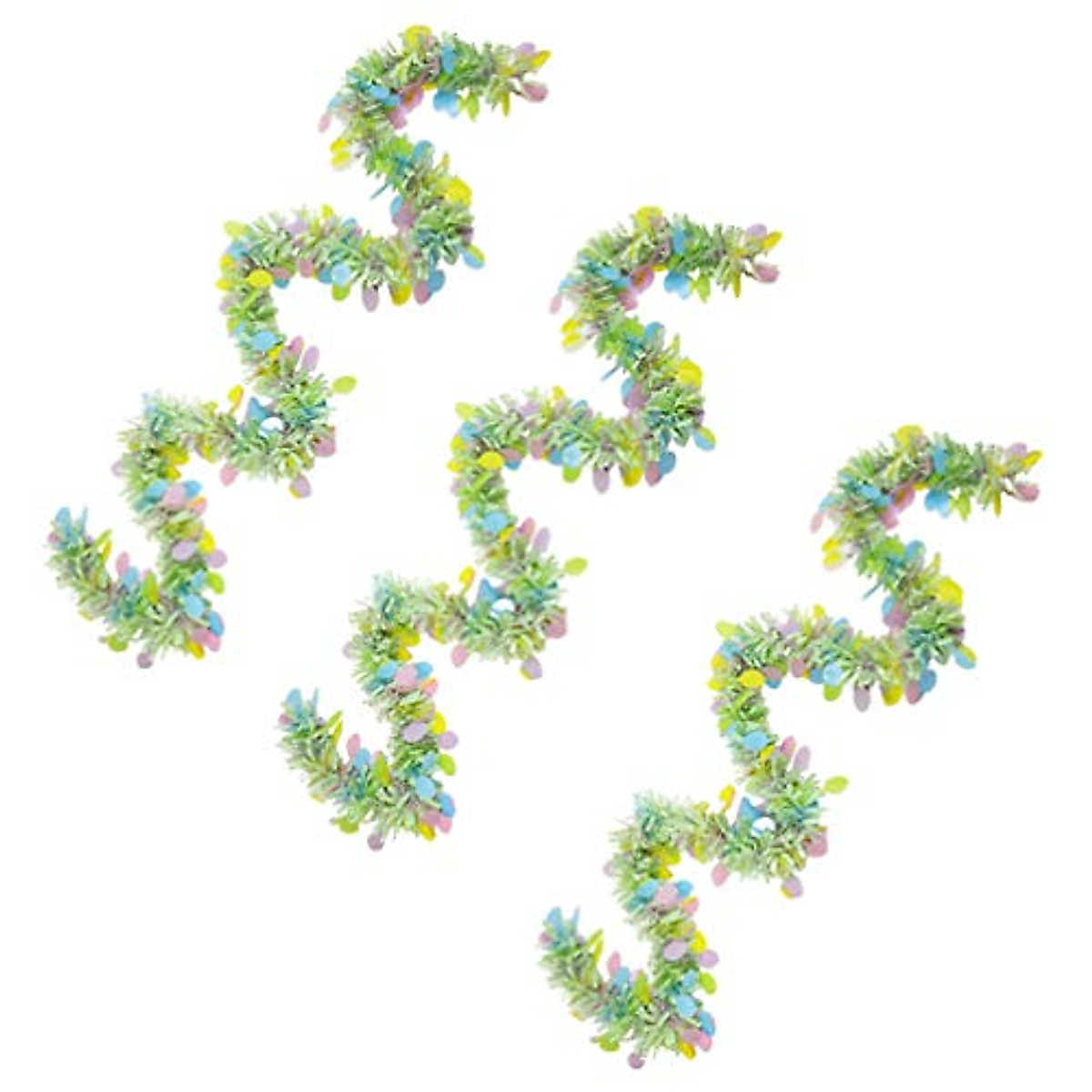 VALICLUD 3PCS Easter Party Tinsel Garland DecorationShiny Hanging Twist Tinsel Ornaments for Easter Birthday New Year Hanging Decorations