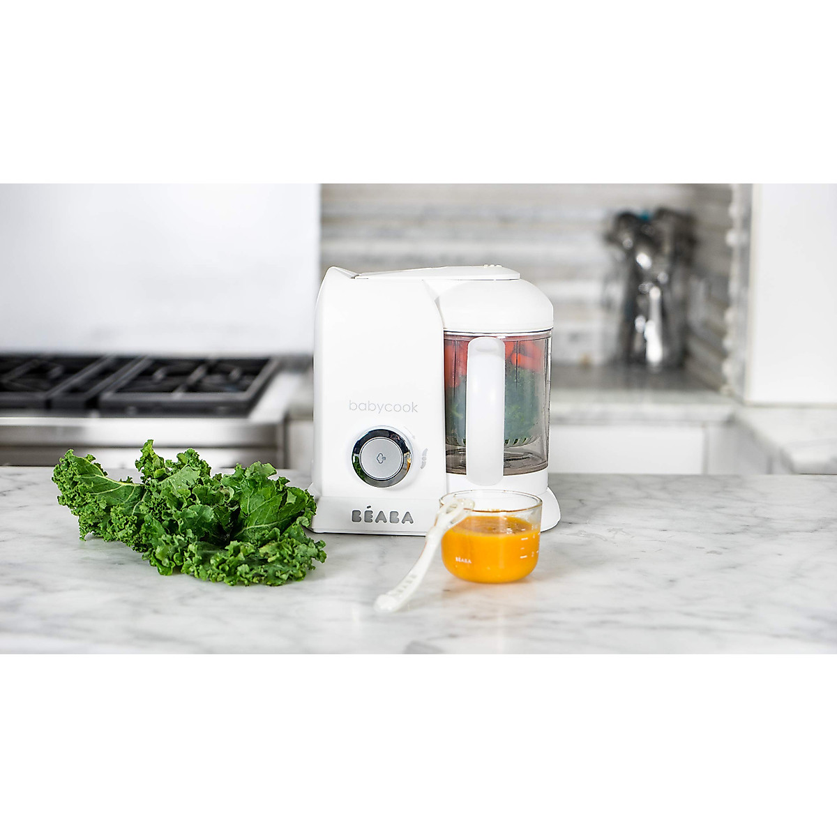 BEABA Babycook Solo White, BEABA Silicone Multiportions Baby Food Tray