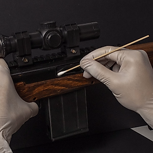 500/1000Ct 6'' Lint Free Long Cotton Swabs - Pure Cotton Tips Gun Cleaning Swabs with Durable Stem, Also fit Makeup, Pet Care, Electronic, Household- Case Package