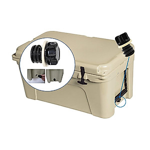 Cooler Drain Plug & Gasket Assembly Compatible with Yeti, RTIC, ORCA, OVO, Bird Dog Coolers 70QT 110QT (1 Drain Plug)