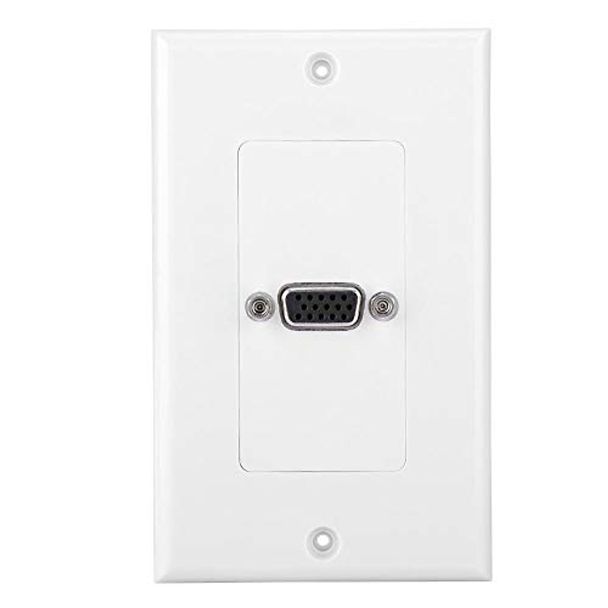 DAUERHAFT Wall Mount VGA Head Flexible Wiring Easy Installation ABS Socket Panel for Engineering Wiring
