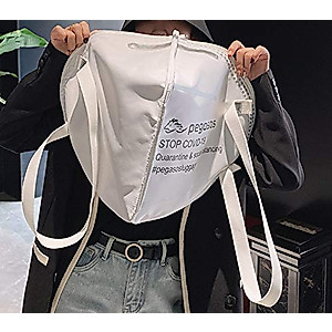 QZUnique Women's Mask Shaped Handbag Large Capacity Tote Bag Eco-friendly Shopping Shoulder Bags