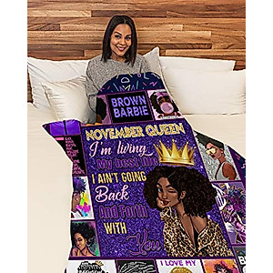 Cholyme LLC Best Friend Blanket, Sofa Blanket, November Queen Blanket Gifts for Friends Female, Sisters Gifts from Sister, Throw Blanket, Baby, Mom, Son (30" X 40")