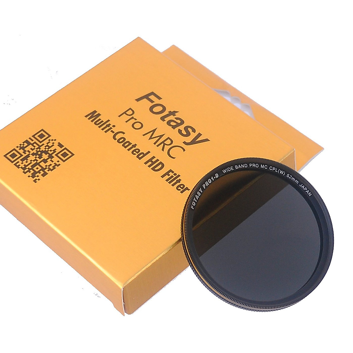 Fotasy 52mm Ultra Slim Circular PL Lens Filter, Nano Coatings MRC Multi Resistant Coating Oil Water Scratch, 16 Layers Multi-Coated 52mm CPL Filter