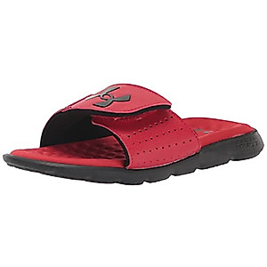 Under Armour boys Ignite Pro Slide Sandal, (600) Red/Black/Black, 12 Little Kid US