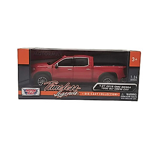 2019 Sierra 1500 SLT Crew Cab Pickup Truck Red 1/24-1/27 Diecast Model Car by Motormax 79361