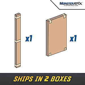 MonsterRax Overhead Garage Storage Racks 4x6, Ceiling Mounted Shelving, Adjustable Hanging Storage Organizer, Heavy Duty Steel, Holds 500 Pounds, Color: Hammertone, Adjusts 12"-21” off Ceiling