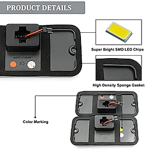 Amber/Red LED Side Marker Lights for Chevy P10 P20 P30 G10 G20 G30 Suburban K5 Blazer C/K Series C10 C20 C30 K10 K20 K30 Trucks Van Clear Lens Front Rear Left Right LED Fender Markers Signal Lamps