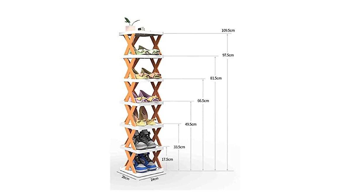 XUELF Vertical Shoe Tower - Space Saving Shoe Rack