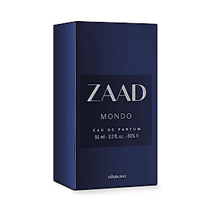 O BOTICARIO Zaad Mondo Eau de Parfum Long Lasting Premium Perfumes for Men | Fresh & Woody Men's Fragrance (3.2 fl oz | 95ml)