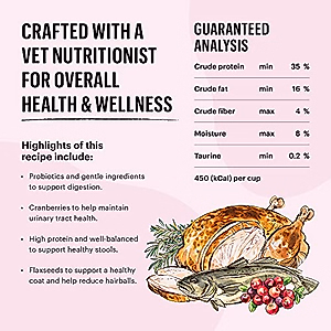 The Honest Kitchen Whole Food Clusters Grain Free Chicken & Fish Dry Cat Food, 4 lb Bag