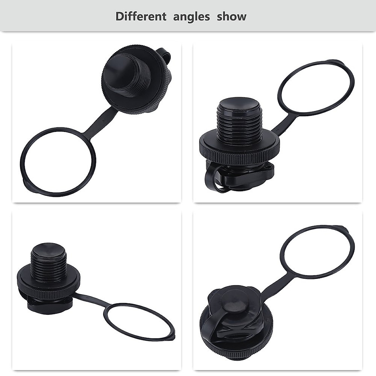 2pcs Air Plugs Inflatable Boat Spiral Air Plugs One-Way Inflation Air Valve for Rubber Dinghy Raft Pool Boat Airbeds