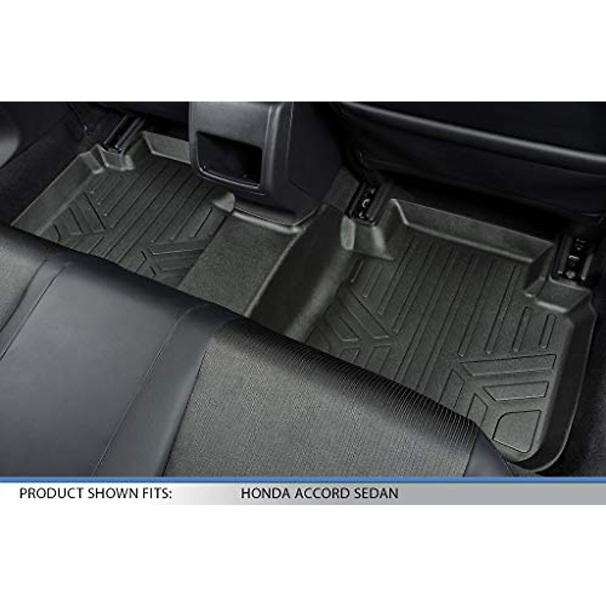 SMARTLINER Custom Fit Floor Mats 2 Row Liner Set Black Compatible with 2018-2022 Honda Accord - All Models