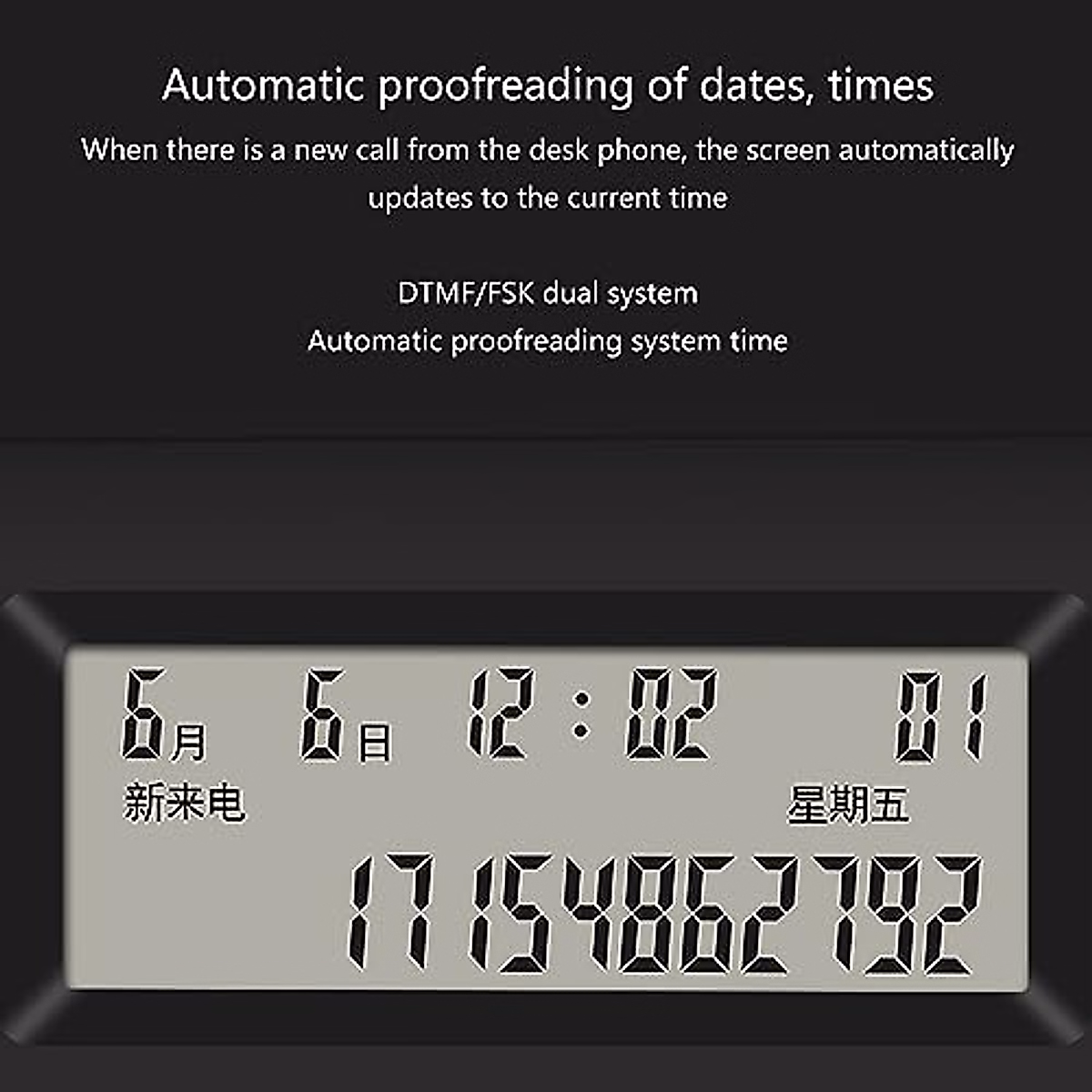 Telephone Landline Phone Caller Telephone Desk Display Number Storage Telephone for Home Office Hotel Restaurant Desktop Phone Office Telephone Conference Room Phone