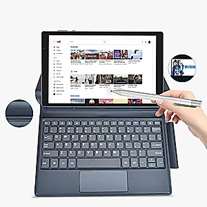 YQSAVIOR 2 in 1 Tablet 10 inch, 64GB ROM 512GB Expandable Tablet with LCD Writing Pen Included Android Tablet 5+13MP Camera, 2.4G&5G WiFi, Bluetooth 5.0 Computer Tab PC, Computer Tablet Gray