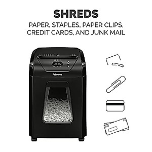 Fellowes 12C15 12 Sheet Cross-Cut Paper Shredder for Home and Office with Safety Lock