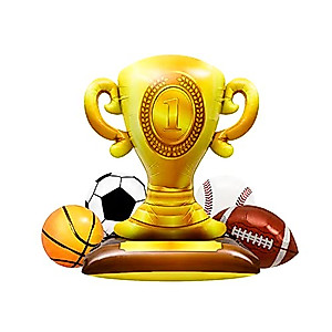 Gallasy Giant Standing Champion Trophy Aluminum Foil Balloon, First Prize Balloon 41 * 34 inch for Sport Basketball Football Graduation Party Supplies