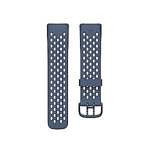 Fitbit Charge 5 Sport Accessory Band, Official Fitbit Product, Deep Sea, Small