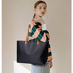 Women Handbag Oxford Fabric Satchel Purse Handbag Vintage Top Handle Handbag Work Tote Bag (Black 2)