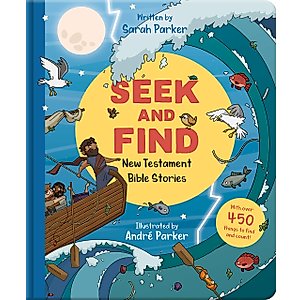 Seek and Find: New Testament Bible Stories: With Over 450 Things to Find and Count! (Fun interactive Christian book to gift kids ages 2-4)
