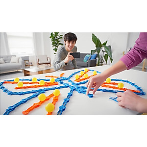 Zip Linx Jumping Domino Action - Hi-Fly Set | Chain Reaction Game - Create Unlimited Designs | Includes 22 ZipLinx, 3 Hi-Fly Balls, and 1 Launcher Key