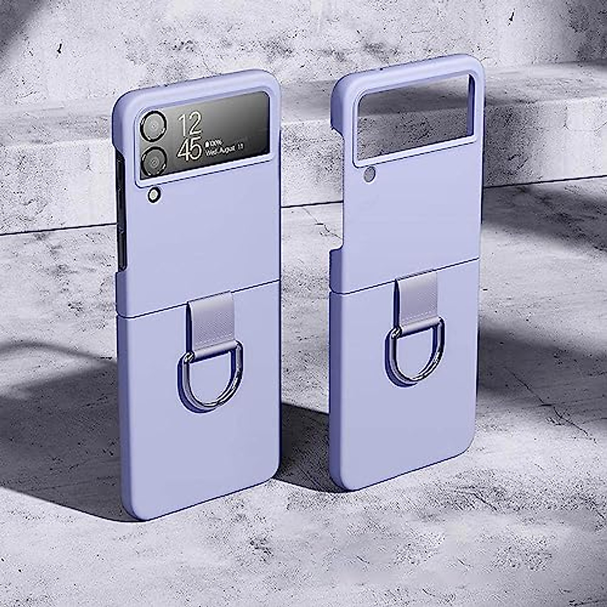 HANASE Solid Phone Case for Samsung Galaxy Z Flip 4 ZFlip4 Flip4 Case Ultra Slim Thin Cover Protector Case Folding Case,Z5,for Z Flip 4