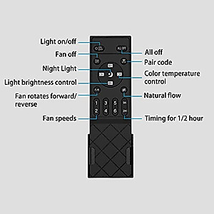 QUMFIXPU 20" Round Flush Mount Ceiling Fan with Lights, Modern Dimmable LED Low Profile Fan, Hidden Reversible Blades, Multi-Speed and Timing with Remote Control (Black)…