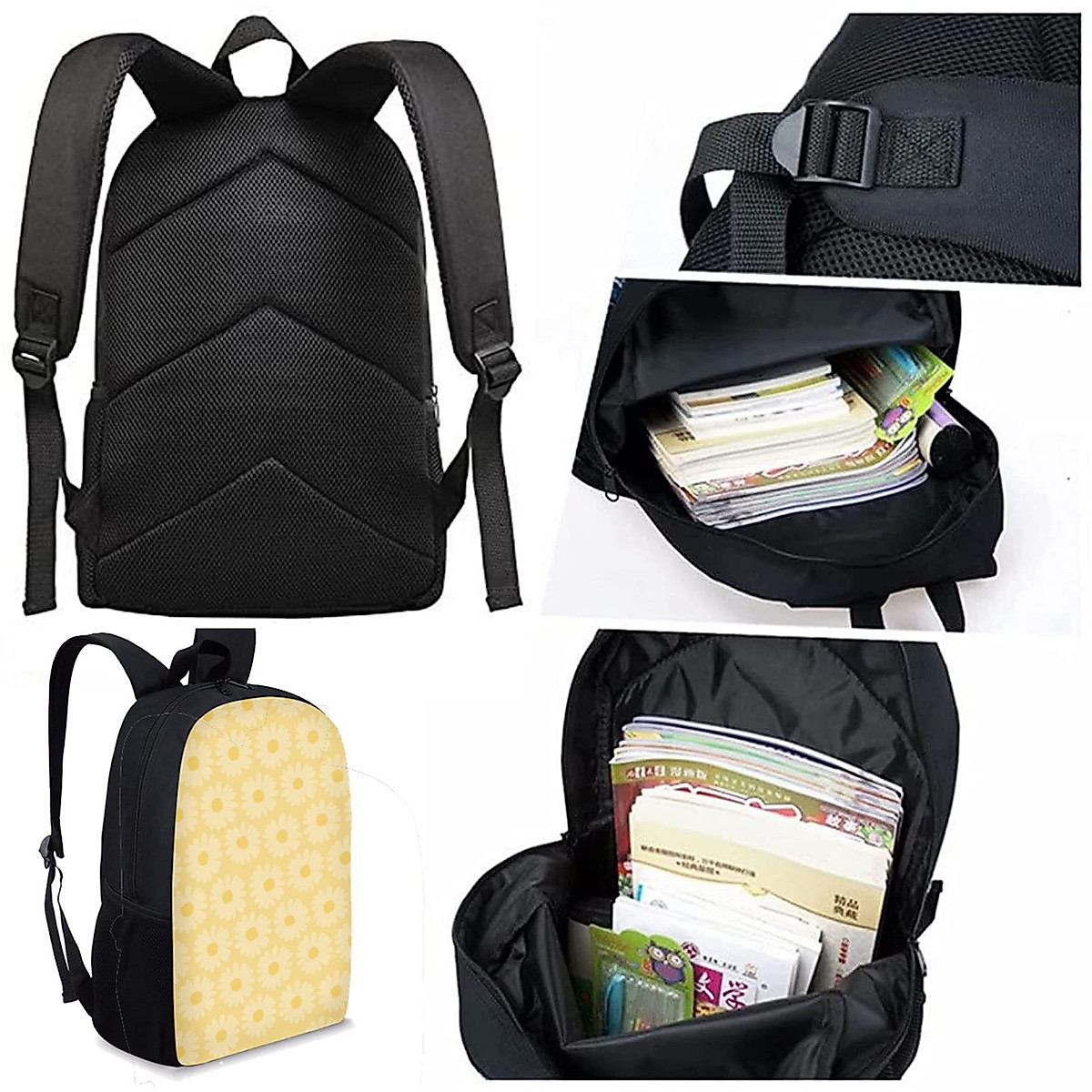 HUIACONG Panda Backpack for Girls Kids' Backpacks Lightweight Bookbags Big School Bag Pack for Boys Children College Backpack School Bag