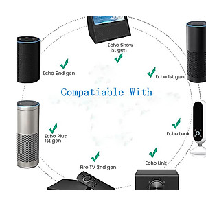 Dgsroom 21W Power Cord Replacement for Alexa Show (1st Gen), Echo Plus (1st Gen),Echo 1st & 2nd Gen,Amazon Fire TV (2nd Gen),Echo Look, Echo Link- PS73BR AC Charger Power Adapter (Black)