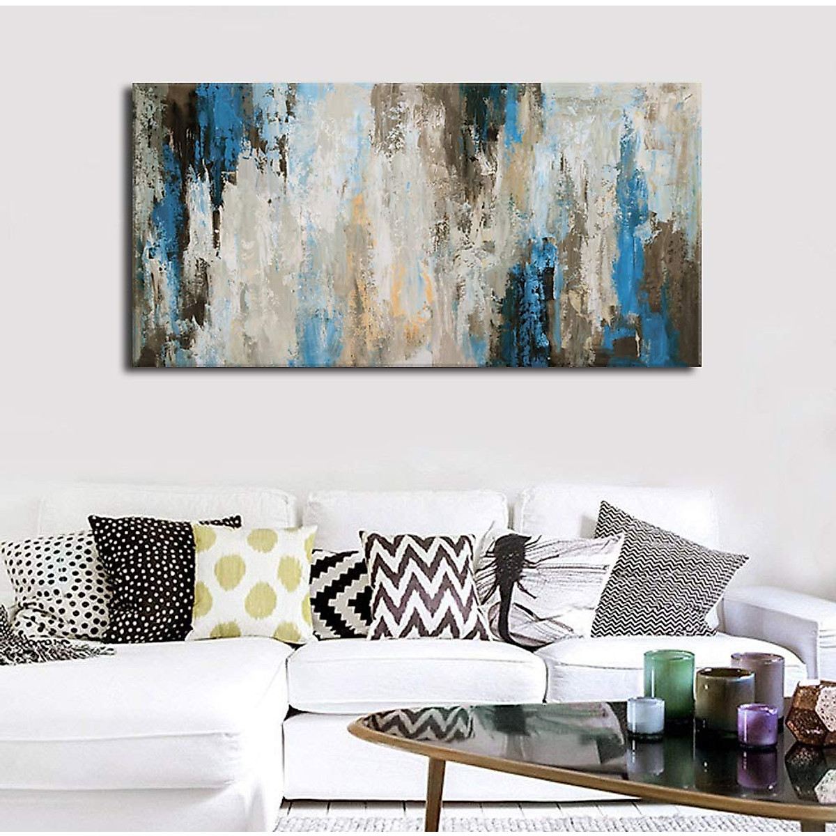 arteWOODS Abstract Wall Art Canvas Pictures Wall Decor Modern Abstract Artwork Contemporary Wall Art Decor for Bedroom Living Room Bathroom Kitchen Office Home Framed Ready to Hang 20" x 40"